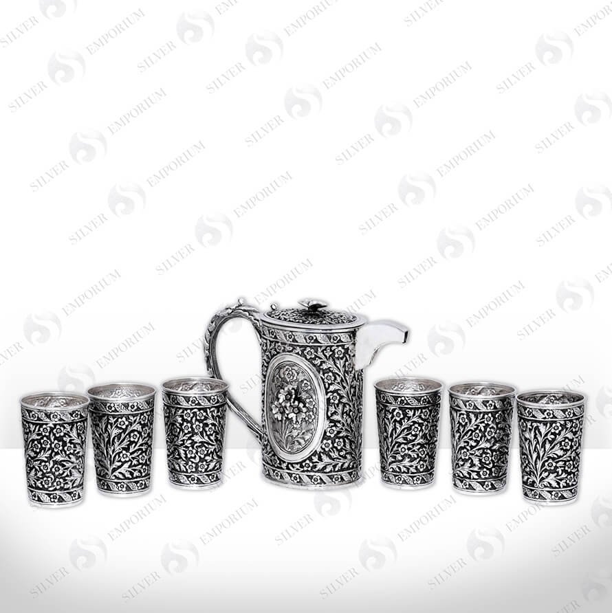 Silver Jug set with Glass – Silver Emporium