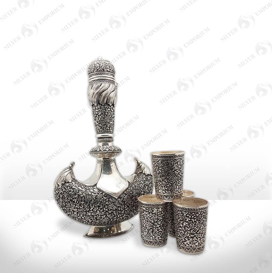 Silver Arabian Art Surahi – Silver Emporium
