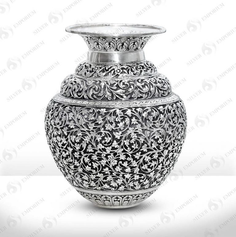 Silver Ganesh and Laxmi Kalash – Silver Emporium