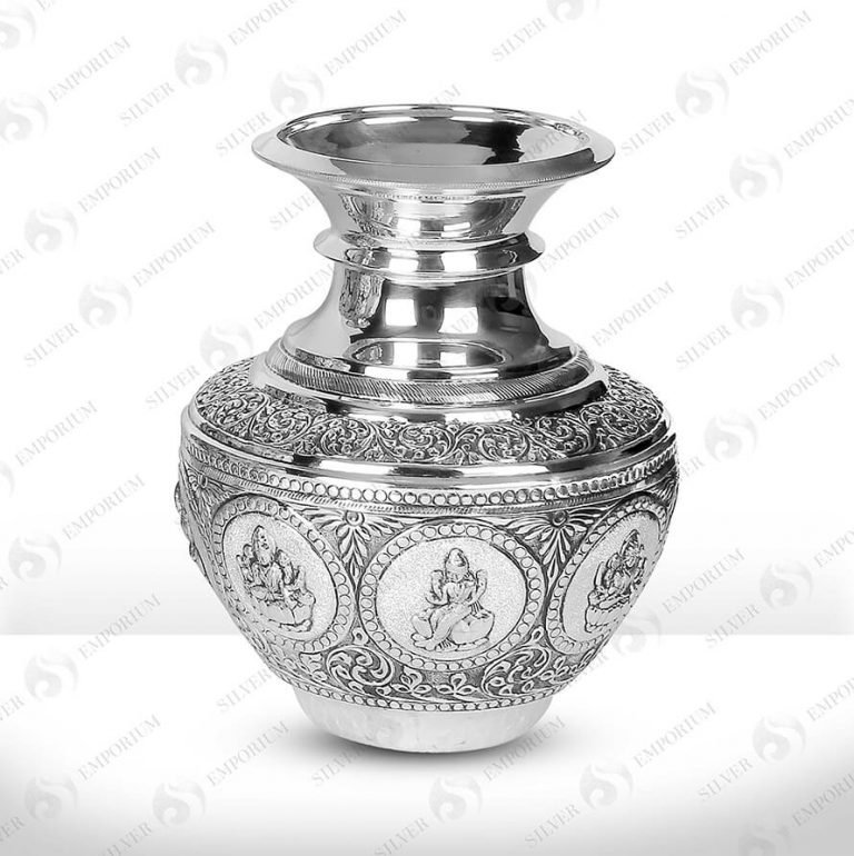 Silver Ganesh and Laxmi Kalash – Silver Emporium