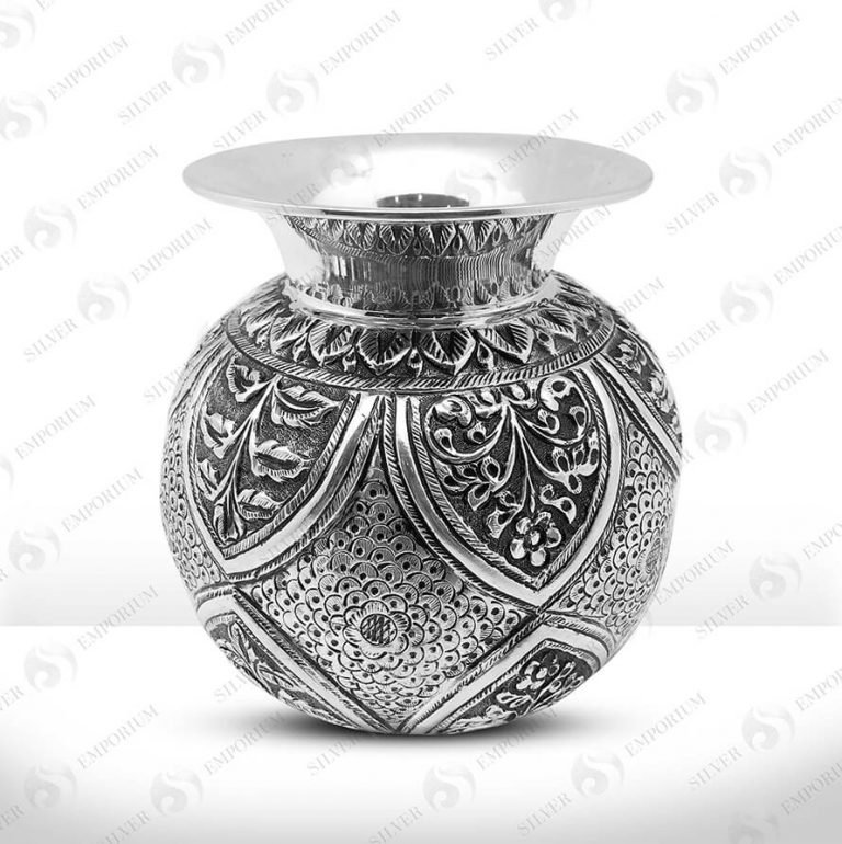 Silver Ganesh and Laxmi Kalash – Silver Emporium
