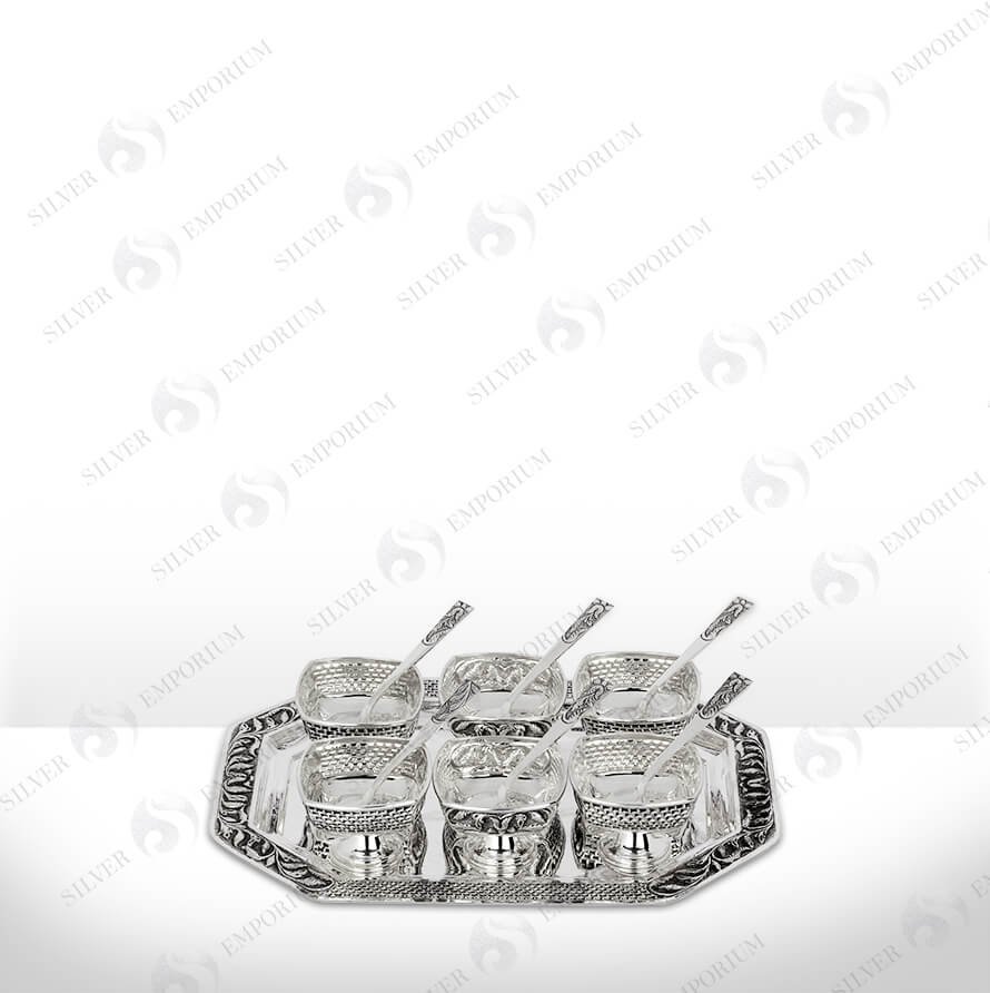 Silver Ice Cream Tray Set – Silver Emporium