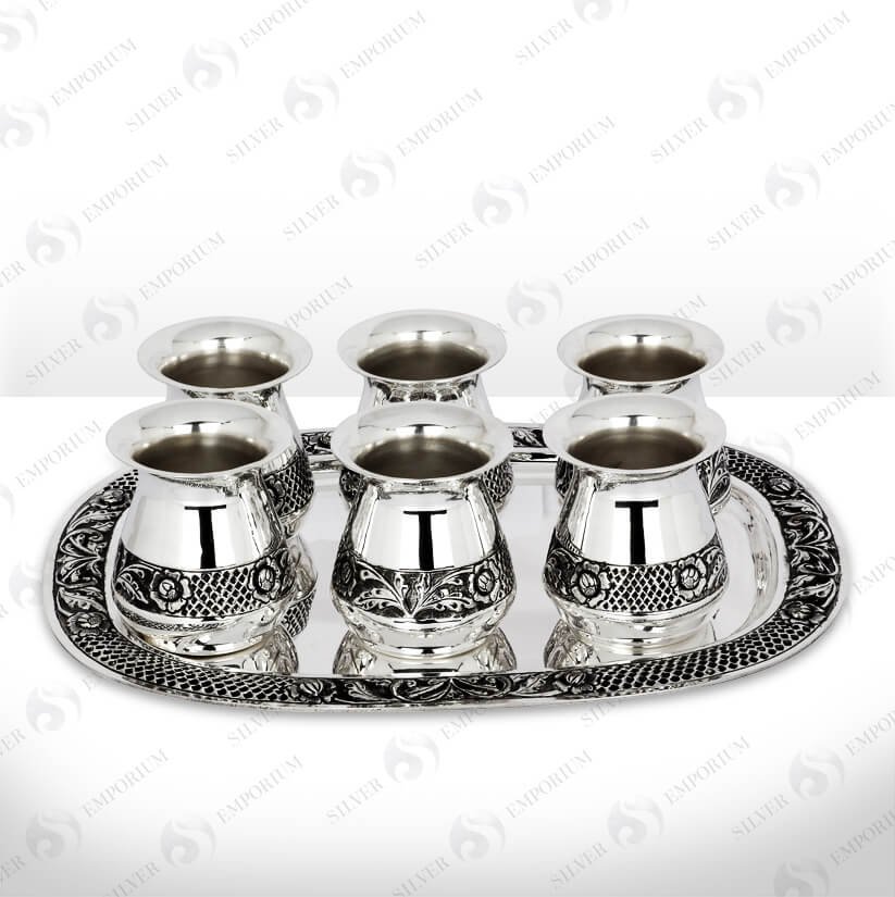 Silver Glass and Tray Set – Silver Emporium